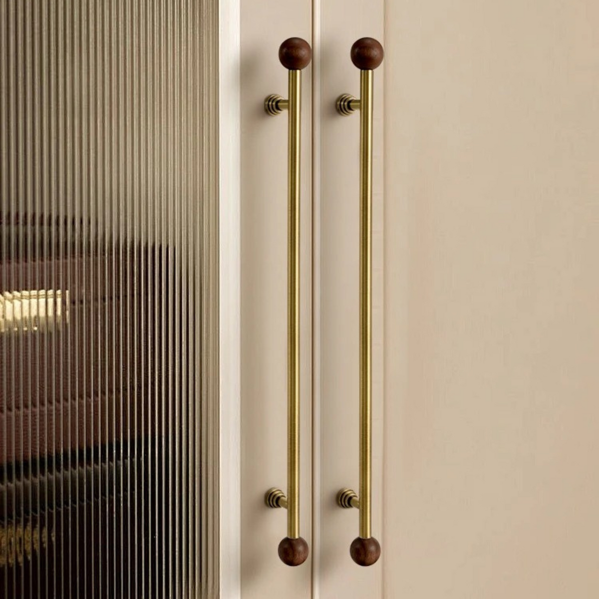 Wood & Brass Appliance Pull | Lignum Ornatum – The Boutique Handle Co