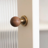 Wood & Brass Drawer Knob | Mid Century Modern | Cabinet Knobs – The ...