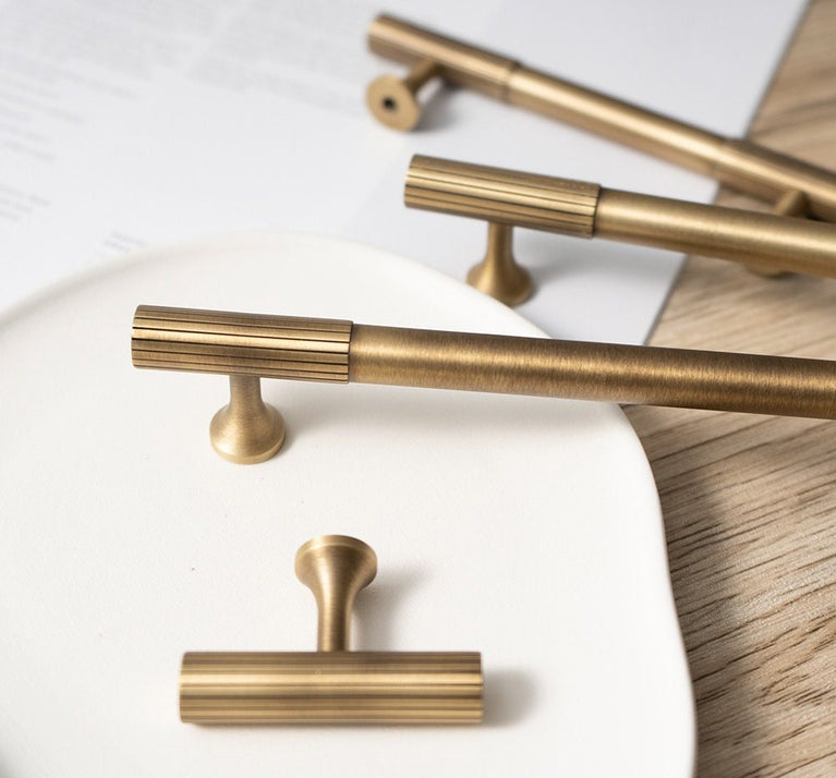 Hammered Brass Cabinet Pull Handles | The Boutique Handle Co